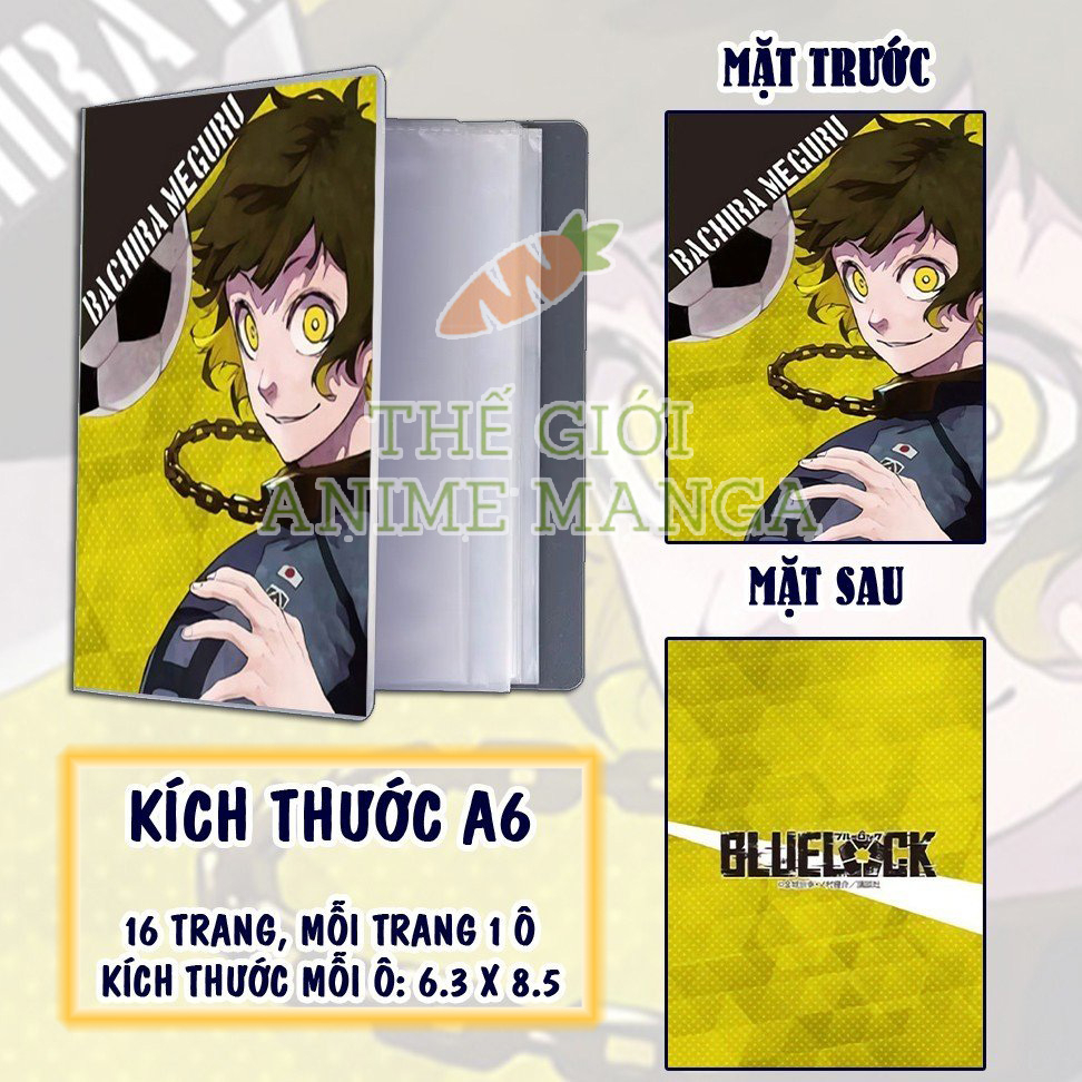 Album A6 đựng ảnh mini Blue lock 16 ô sổ binder để thẻ card anime manga ...