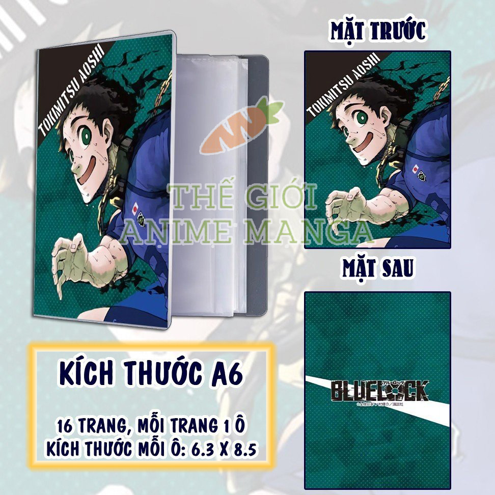 Album A6 đựng ảnh mini Blue lock 16 ô sổ binder để thẻ card anime manga ...