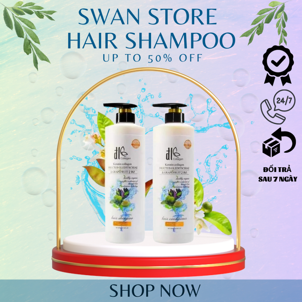 Cặp Dầu Gội Xả DL KERATIN COLLAGEN - Dầu Gội Bồ Kết Hoa Bưởi Phục Hồi ...