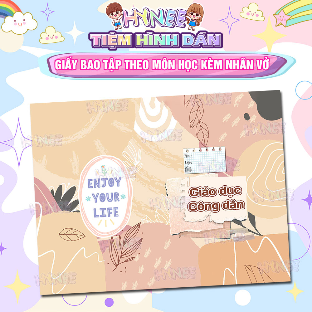 Giấy Bao Tập Theo Môn Học Vừa Mọi Loại Vở Học Sinh, B5 - Giấy Bao Vở ...