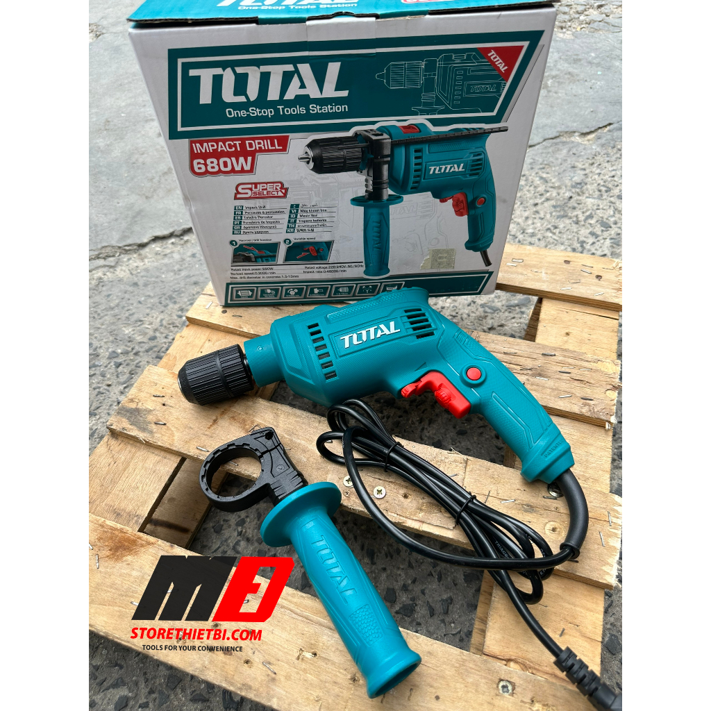 Máy Khoan Búa 680W TOTAL / TG1061356-2E / Đầu Cập 13Ly | Shopee Việt Nam