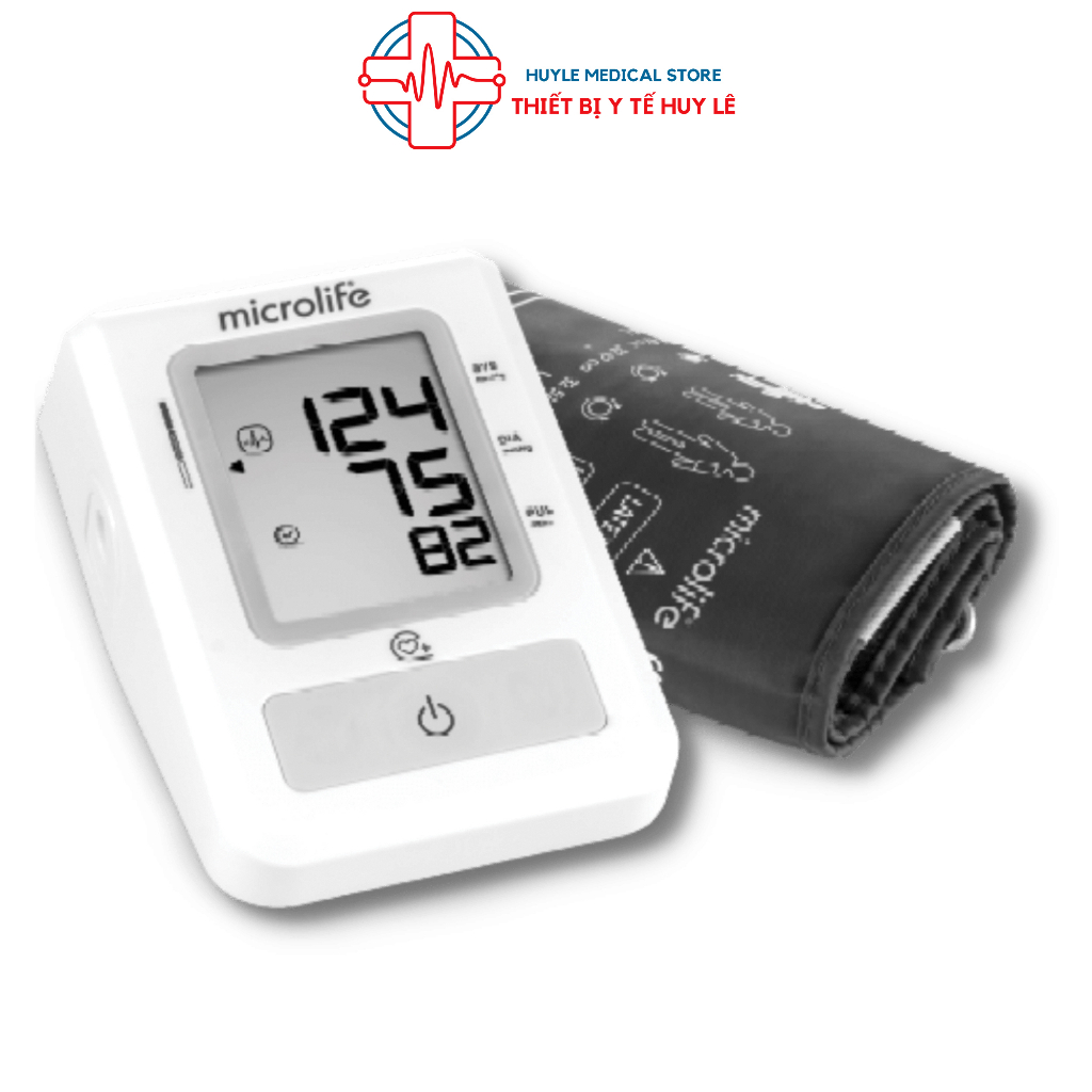 Máy đo huyết áp tự động Microlife B2 Easy CN bơm thông minh Gentle+ và ...