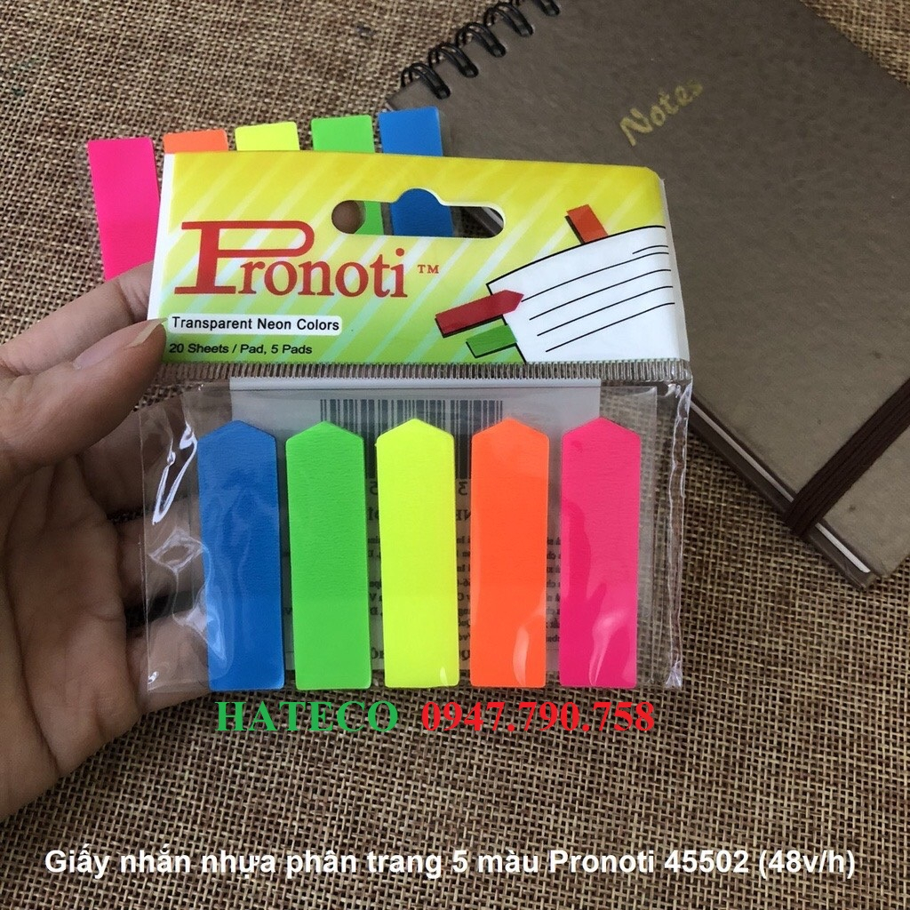 Note Phân trang nhựa 5 màu Pronoti 45502 (CHÍNH HÃNG) - Giấy đánh dấu ...