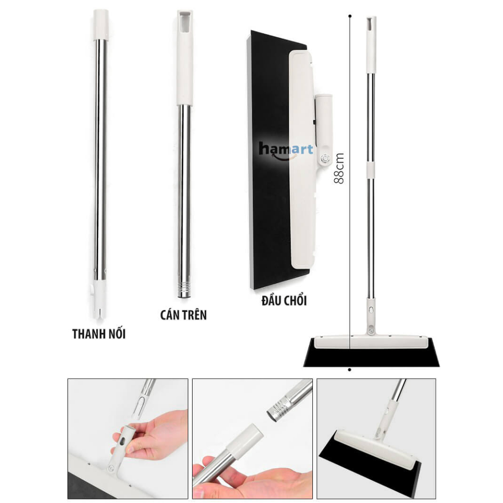Chổi Gạt Nước Sàn Nhà Lau Kính Cán Dài Đa Năng Hamart Xoay 180º Quét ...