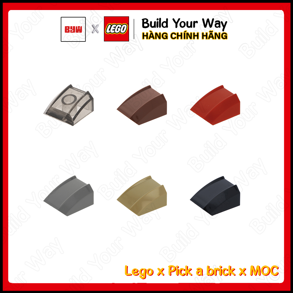 Gạch Lego chính hãng Dốc cong 2x2 có 2 viền / Part 30602: Slope, Curved ...