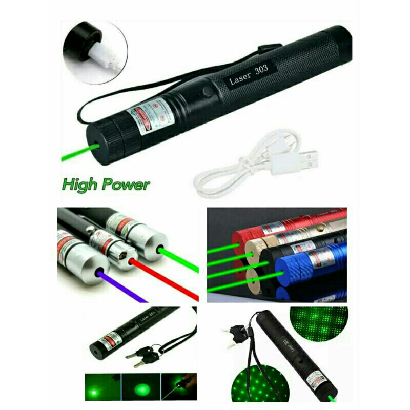 Bút Laser - đèn laser pin sạc USB ánh sáng nhiều màu chất lượng cao ...