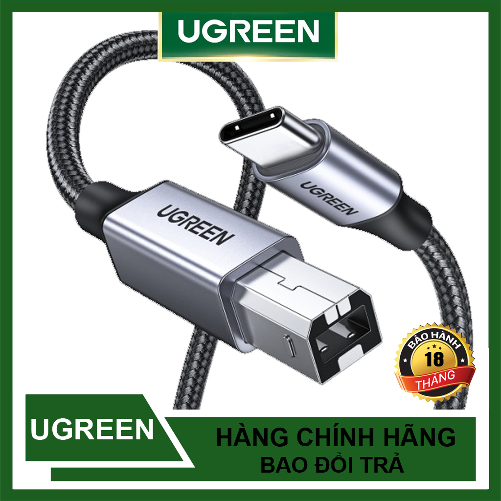 Cáp USB Type C ra USB B máy in Cao Cấp Ugreen 80805 80807 80808 Chính Hãng US370 | Shopee Việt Nam