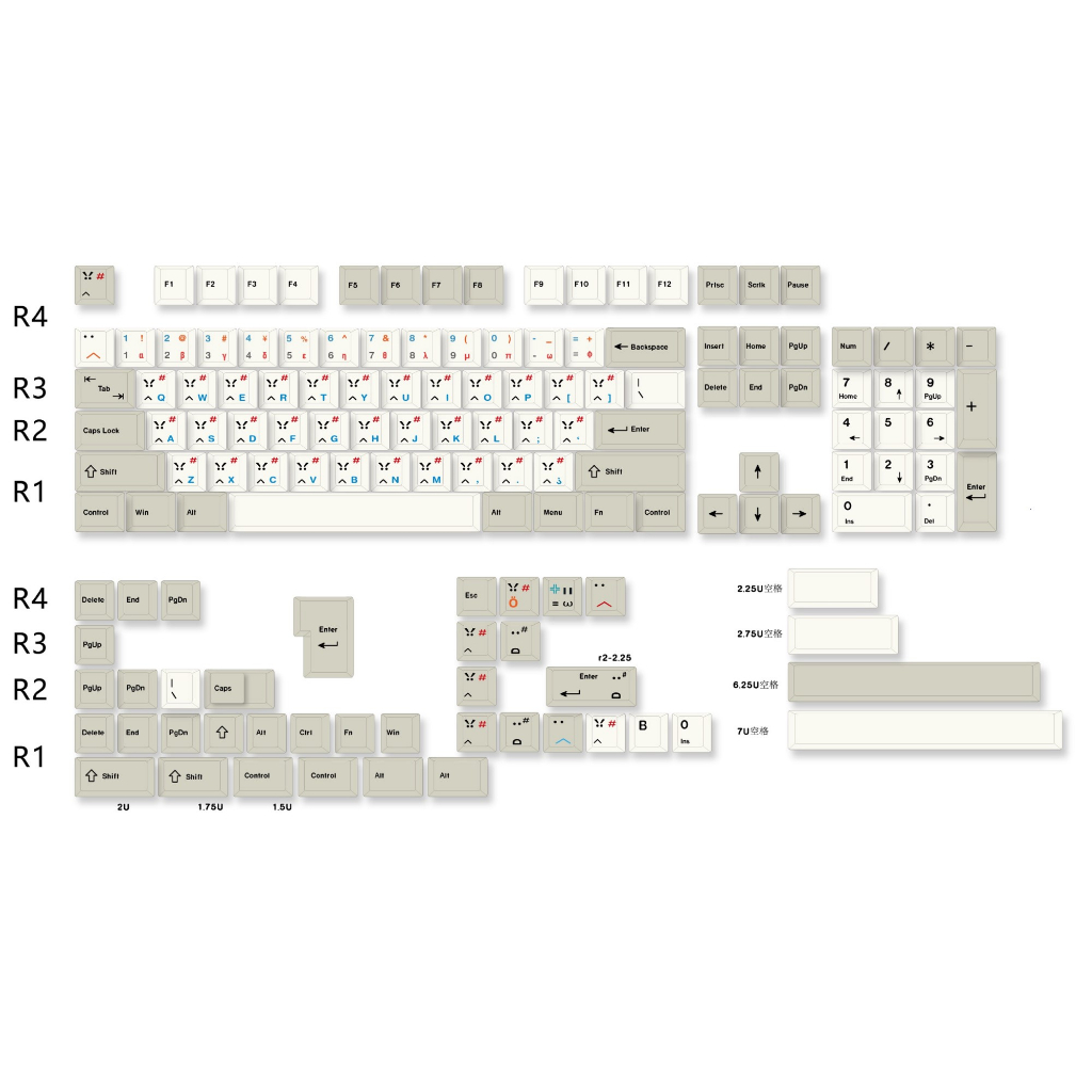 Keycap Mặt quạu XMI clone PBT Dyesub | Cherry profile | Dày 1.6mm ...