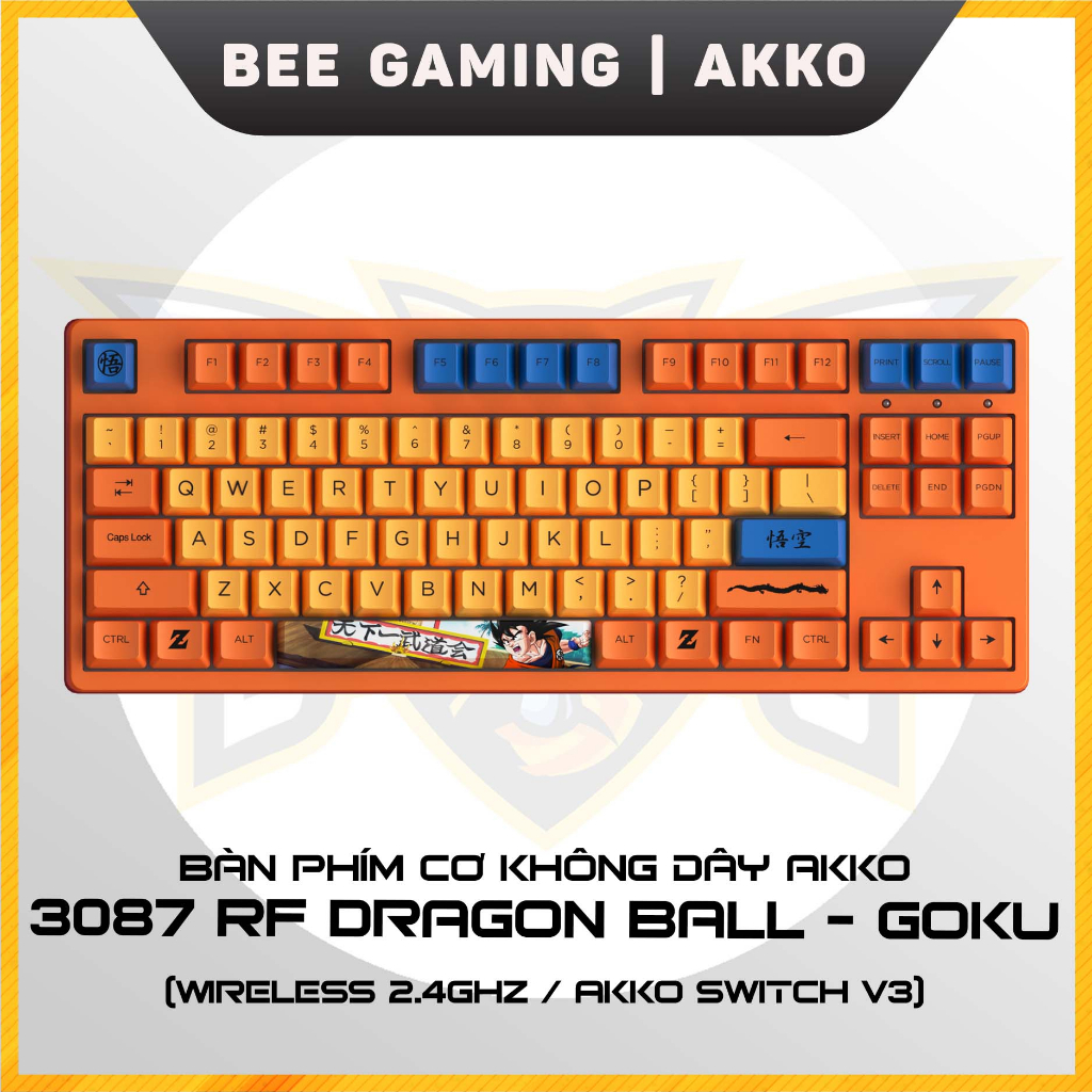 Bàn phím cơ không dây AKKO 3108 RF Dragon ball Z Goku - 3087 RF Dragon ...