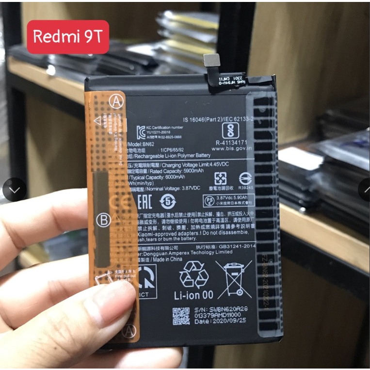 Pin zin xiaomi Redmi 9T / BN62 dung lượng 6000mAh | Shopee Việt Nam