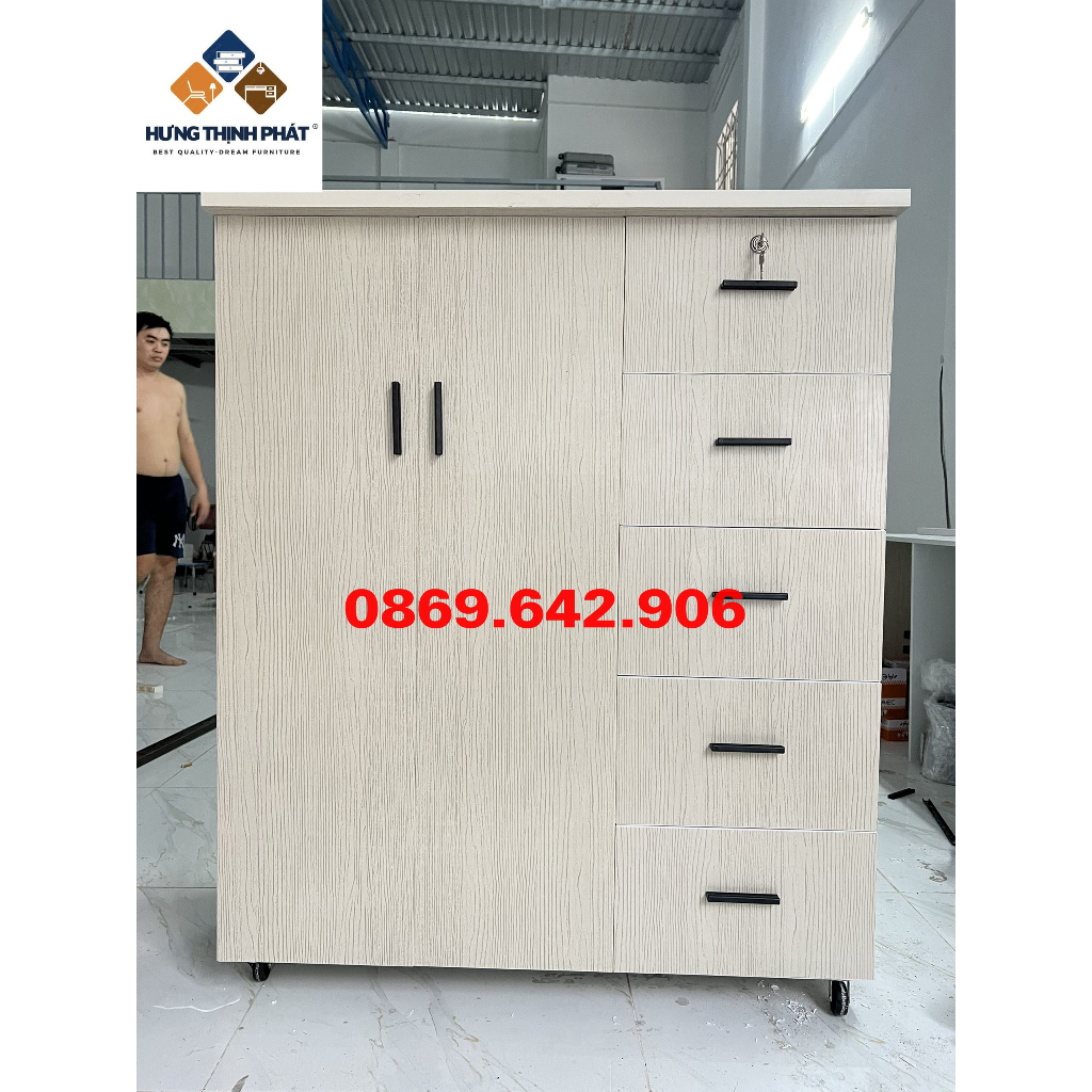 Tủ nhựa đài loan 2 cánh 5 ngăn cao 1m25 ngang 1m06 sâu 42[HCM,BD,ĐN ...