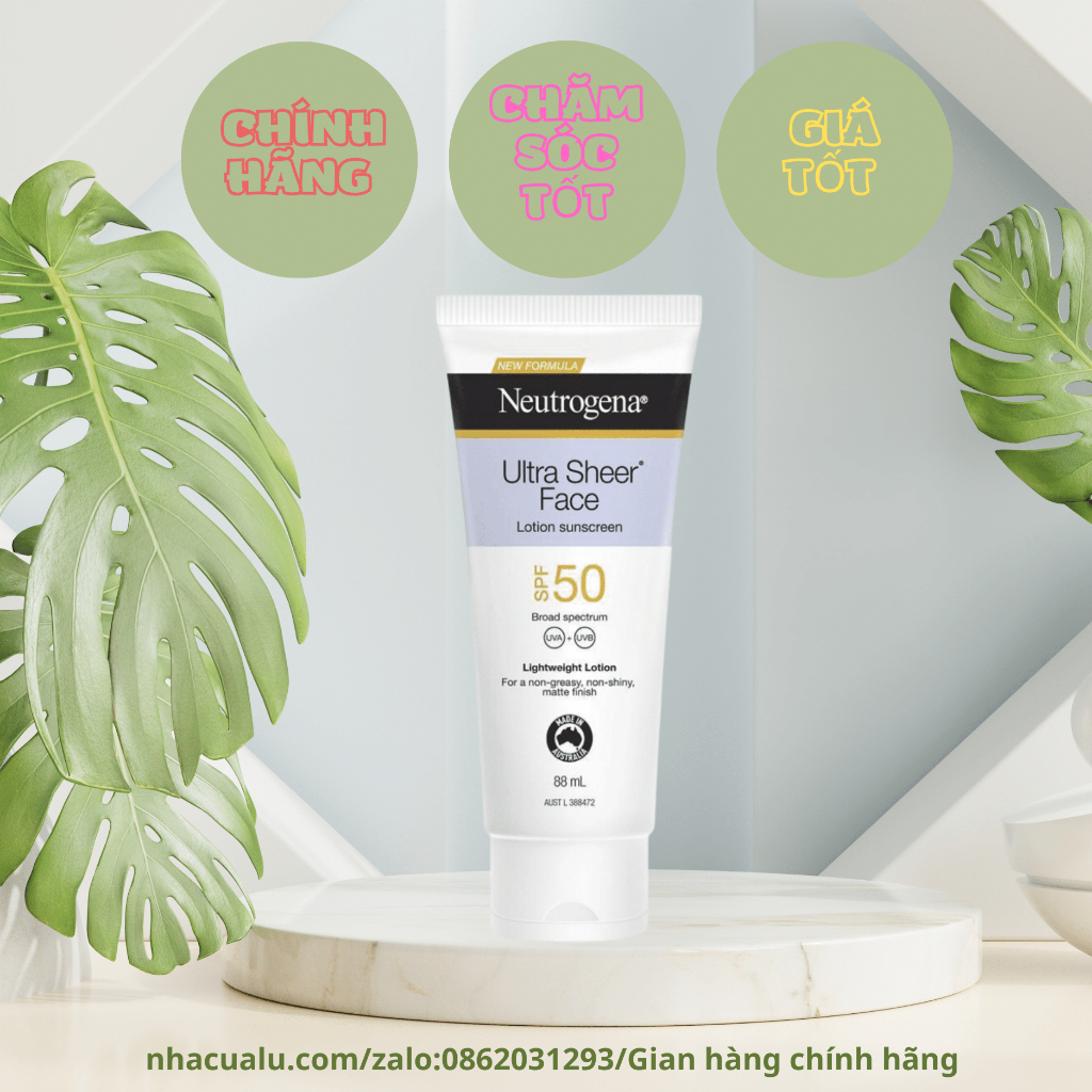 Kem Chống Nắng Neutrogena Ultra Sheer Face Lotion Spf 50 88ml Shopee