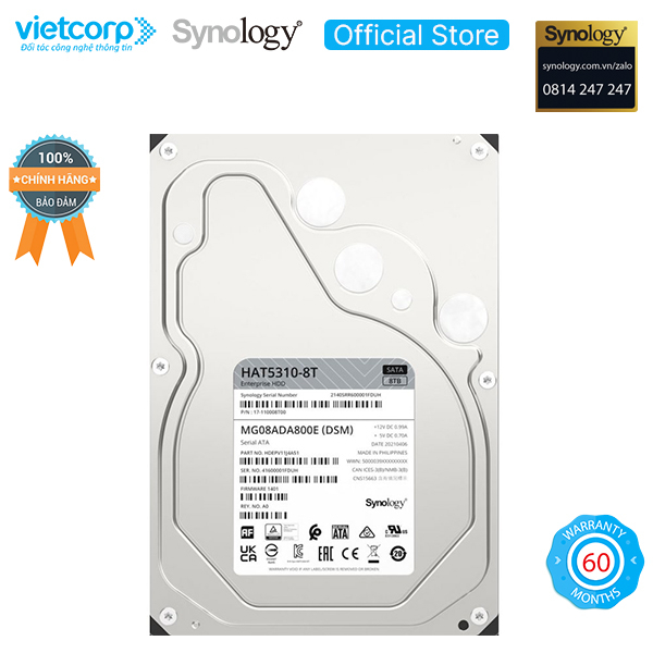 Ổ cứng HDD cho NAS Synology HAT5310-8T - Hàng Chính Hãng | Shopee Việt Nam