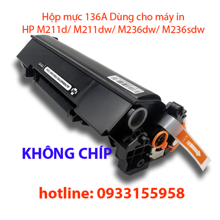 Hộp mực 136A - 1360A KHÔNG CHIP dùng cho máy in HP M211d/ M211dw ...