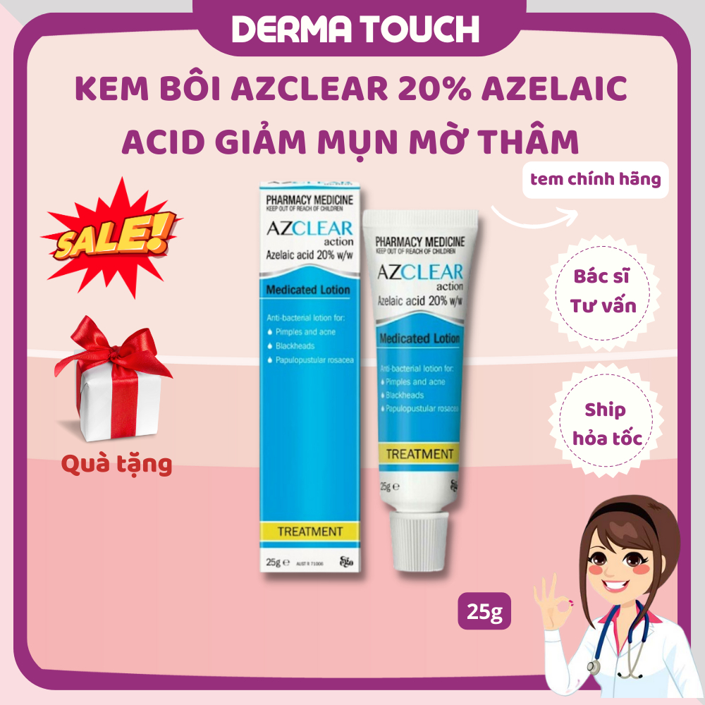 Kem bôi Azclear 20 Azelaic Acid giảm mụn mờ thâm | Shopee Việt Nam