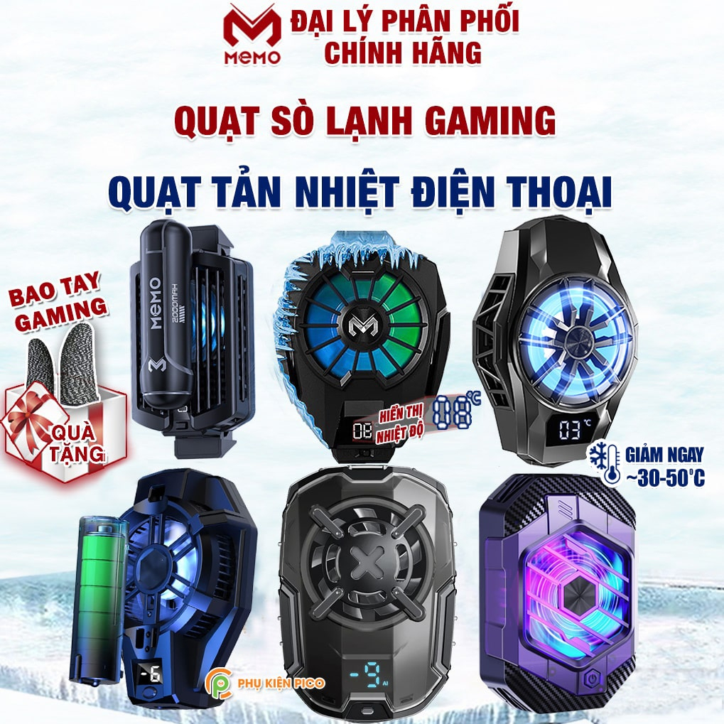 Quạt Tản Nhiệt điện Thoại Sò Lạnh Memo Dl05 Dl16 Dl10 Dla5 Cx07 X12 Pro