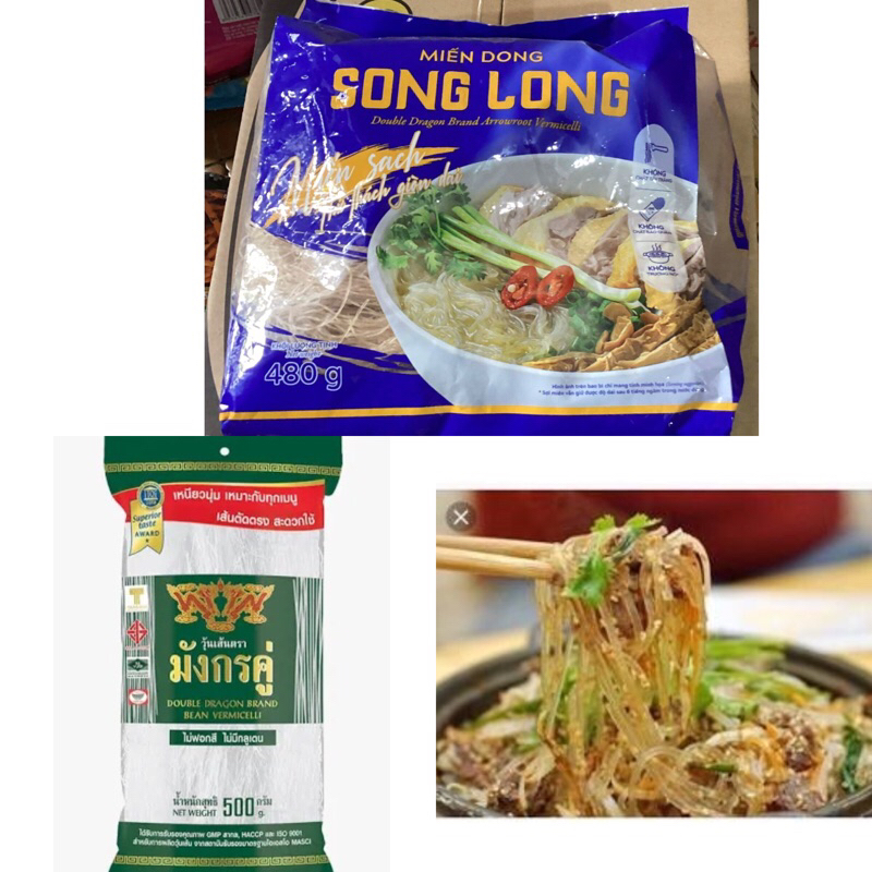Miến dong / miến đậu xanh Thái hiệu Song Long gói 450g/500g | Shopee Việt Nam