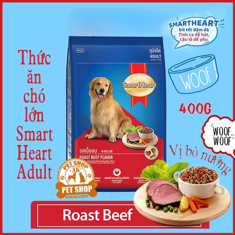 (400G)Thức ăn hạt khô cho chó trưởng thành smartheart adult 400g - smart heart adult | Shopee ...