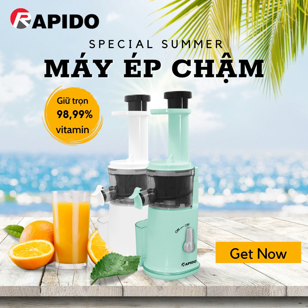Máy ép chậm Mini Rapido RSJ-120 / Rapido RSJ-120W / Rapido RSJ-120B ...