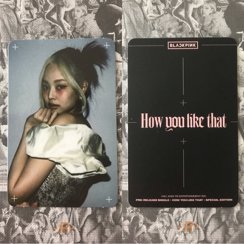 [official Toploader] Blackpink Jennie Card Jennie Trong Album