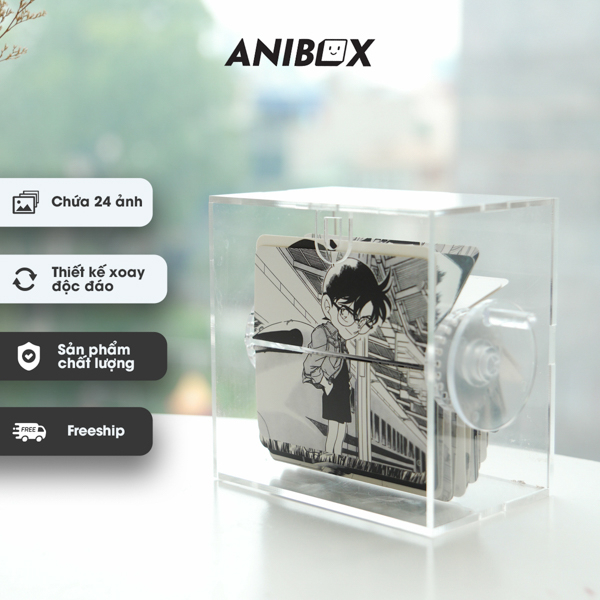 Hộp ảnh Anibox Conan decor nhà cửa, trang trí bàn làm việc hộp xoay ...