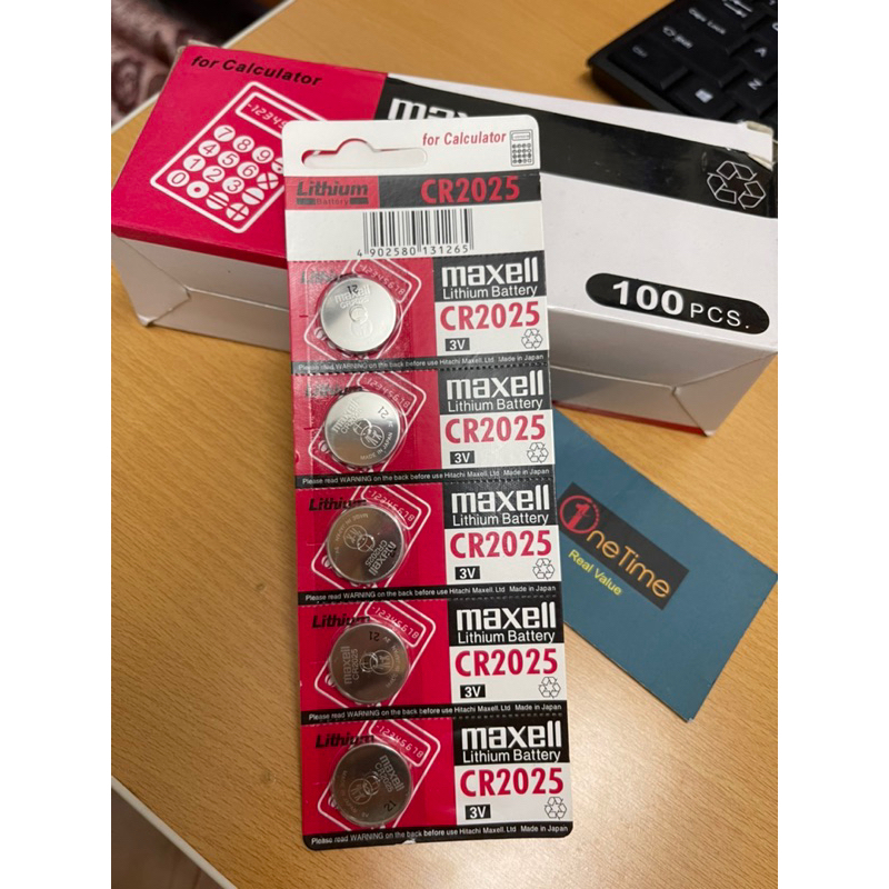 Vỉ 5 viên pin Maxel CR2025 3V chính hãng Nhật Bản,pin Maxell 2025 thay ...