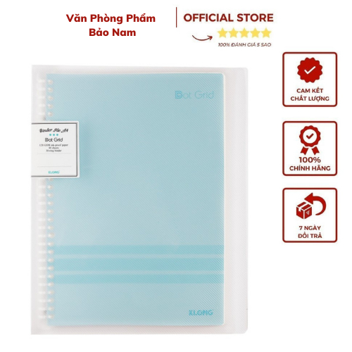 Sổ Còng Sắt A4 80 Tờ Caro 30 Lỗ Chấu Klong 540 (Binder File Caro)Tặng 1 ...