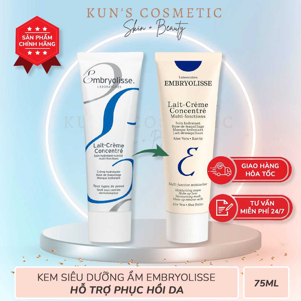 Kem Siêu Dưỡng Ẩm Embryolisse Hỗ Trợ Phục Hồi Da 30ml/75ml | Shopee ...