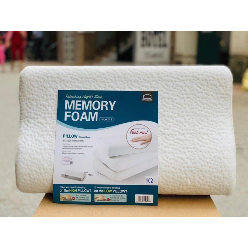 Gối cao su non Memory Foam LockLock HLW111 cực êm ái | Shopee Việt Nam