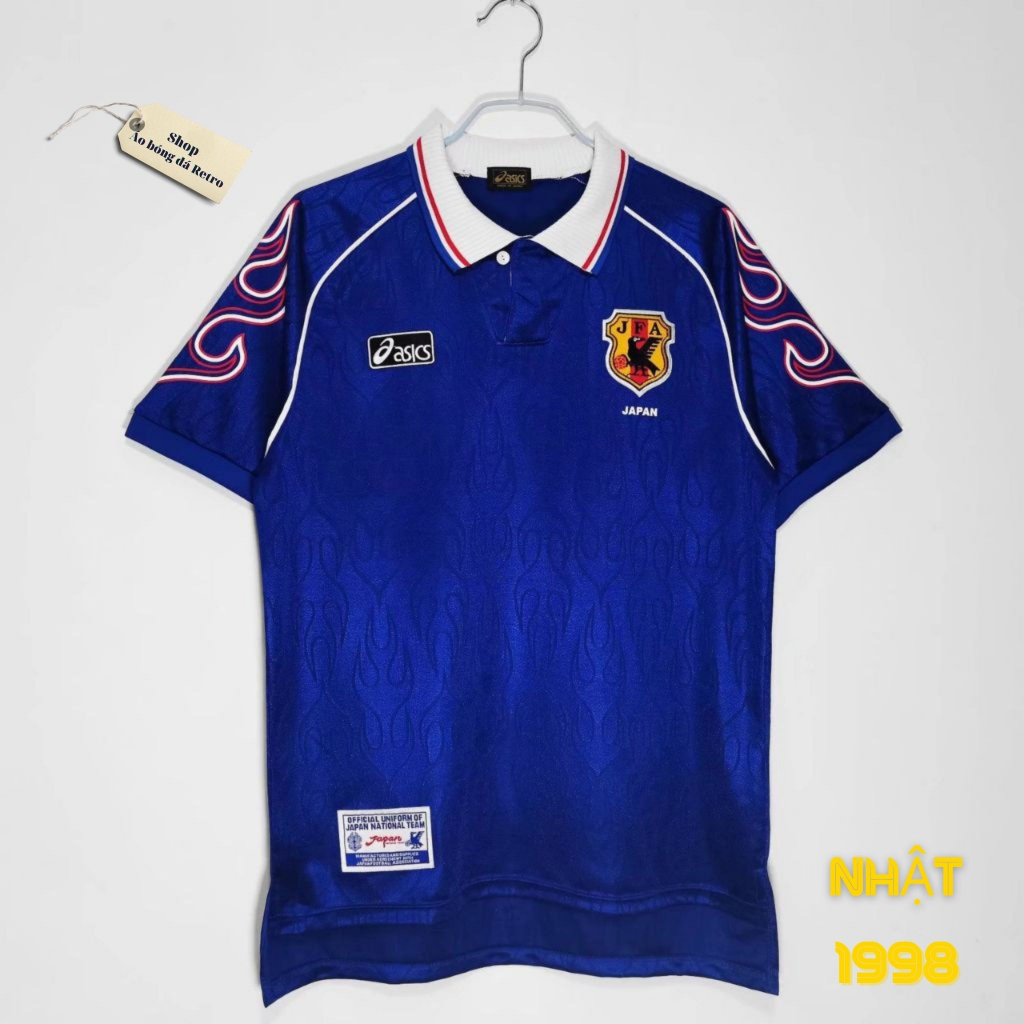 Áo bóng đá retro nhật bản 1998 vải Cotton Polyester thời trang blockcore | Shopee Việt Nam
