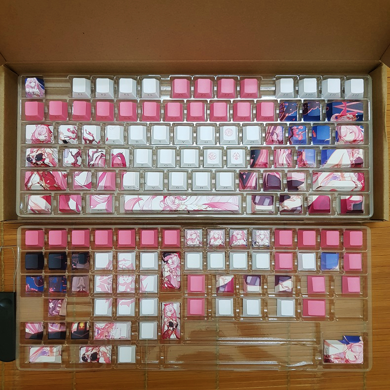 Keycap Honkai Impact 3 Elysia thick PBT ninja xuyên led in dyesub 5 mặt ...