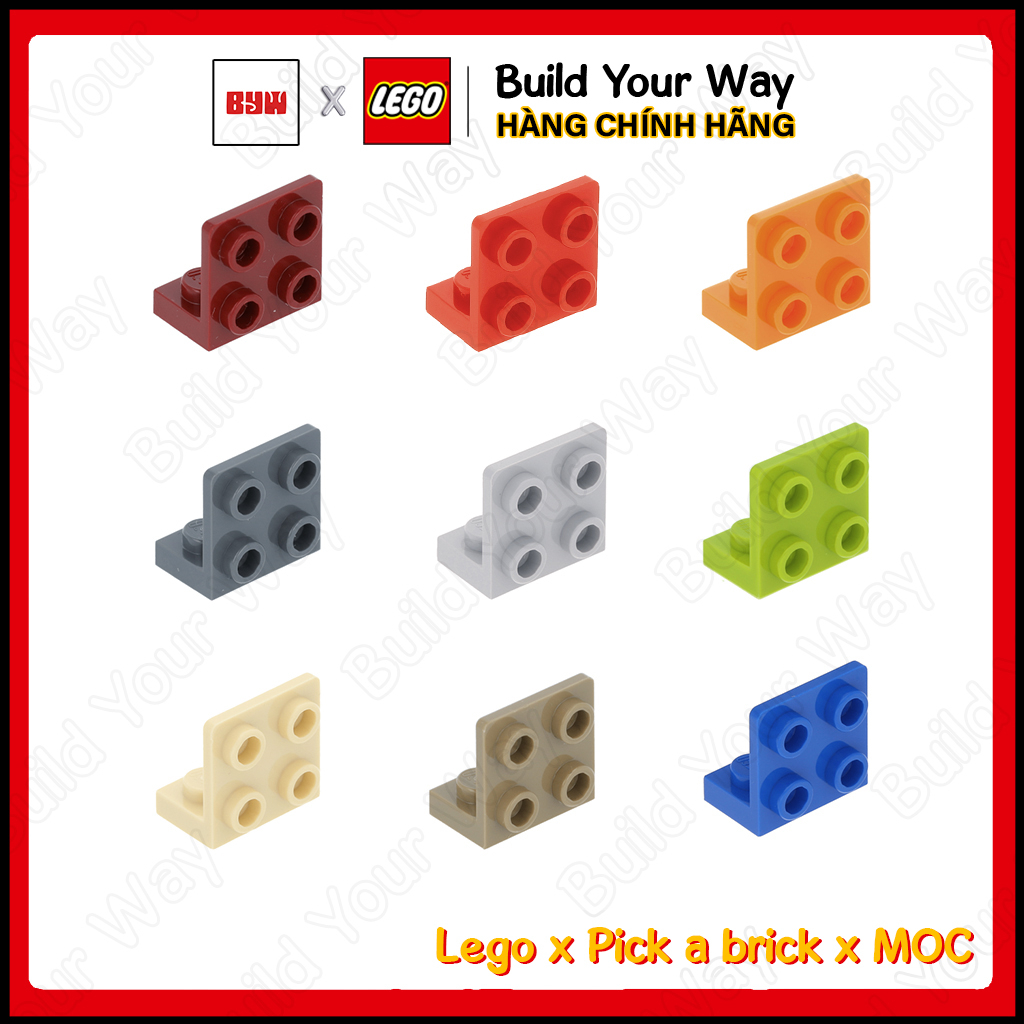 Gạch Lego chính hãng Vách kê 1x2-2x2 / Part 99207: Bracket 1 x 2 - 2 x ...