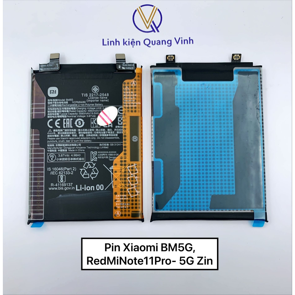 Pin Xiaomi BM5G, RedMiNote11Pro-5G Zin | Shopee Việt Nam
