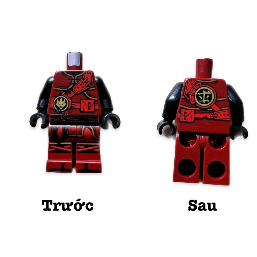 (1 cái)- Lego chính hãng, Áo giáp + chân hình nhân với dây đeo màu đỏ ...
