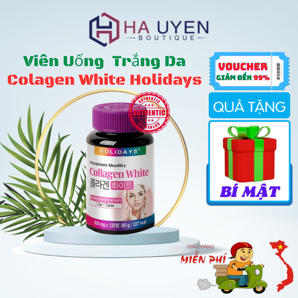 Viên Uống Trắng Da Holidays Premium Quality COLLAGEN WHITE - Hũ 120 ...