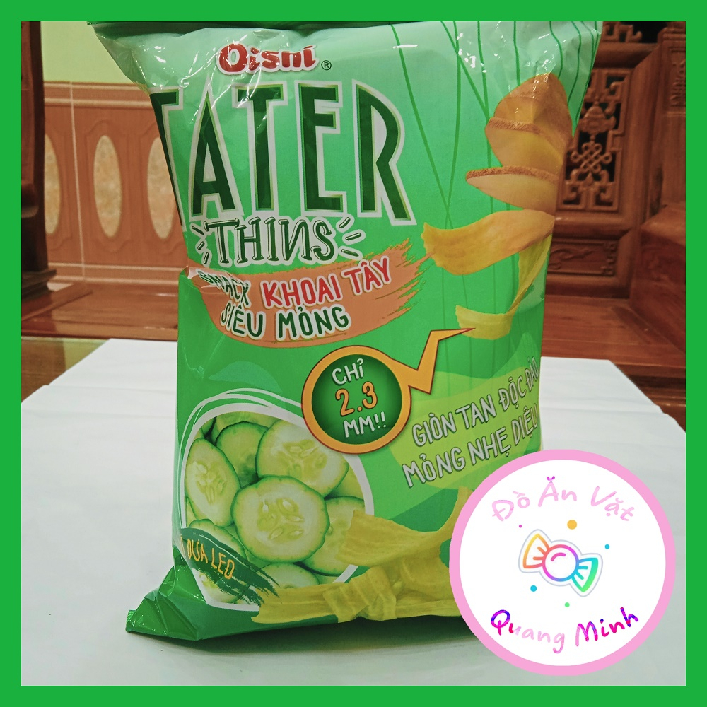 Bim bim Oishi Snack khoai tây siêu mỏng TATER thins vị dưa leo gói siêu ...