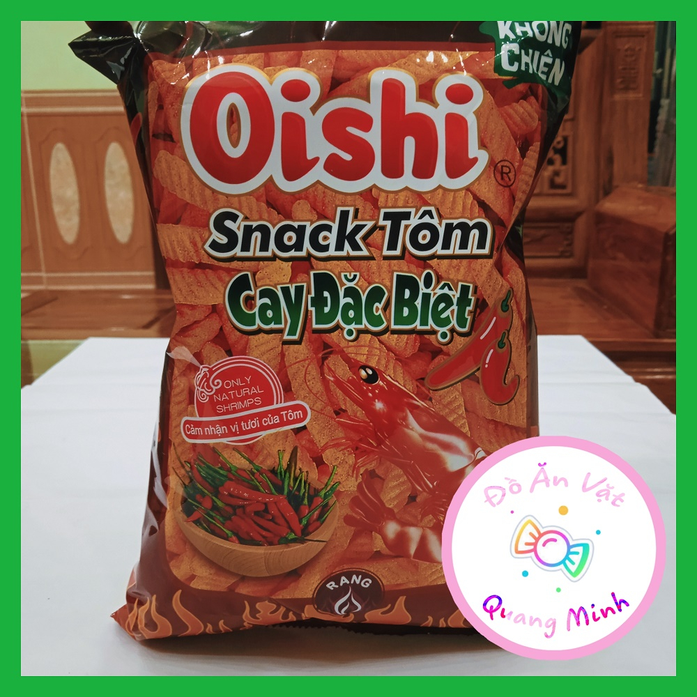 Bim bim Oishi Snack tôm cay đặc biệt gói siêu to khổng lồ 68g giòn cay ...