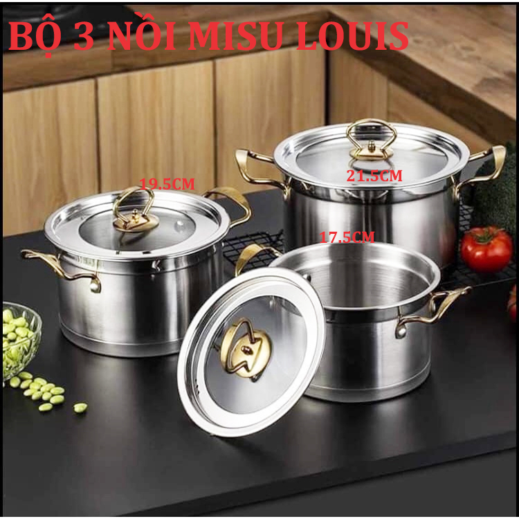 Bộ Nồi Misu 3 Món Inox Cao Cấp MISU LOUIS | Shopee Việt Nam