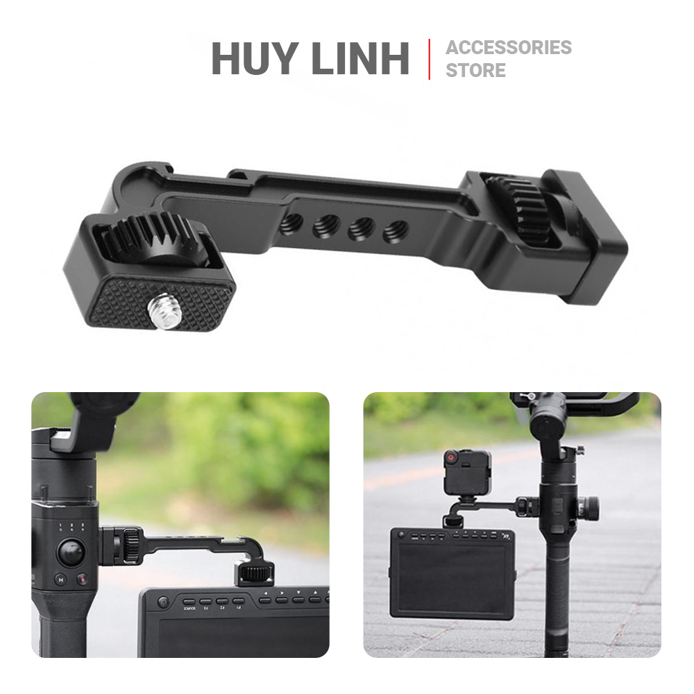 Ulanzi AgimbalGear DH11 tay Arm mở rộng cho Gimbal DJI RONIN S ra ngàm 1/4 inch và Hotshoe tích ...
