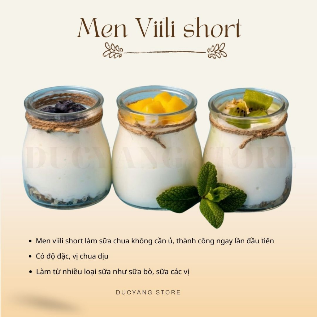 Men làm sữa chua - Men viili short làm sữa chua từ các loại sữa, sữa có ...