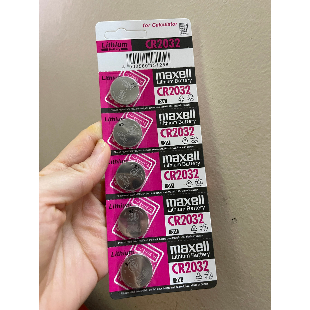 Vỉ 5 viên pin Maxell CR2032 3V chính hãng Nhật Bản,pin 2032 thay cho ...