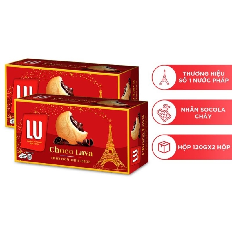 Bánh Quy Bơ Lu Lava socola chảy 120g | Shopee Việt Nam