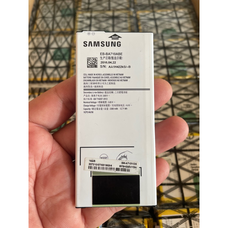 Pin sam sung A710 ( A7 2016 ) zin hãng bóc máy , bảo hành 1 tháng ...