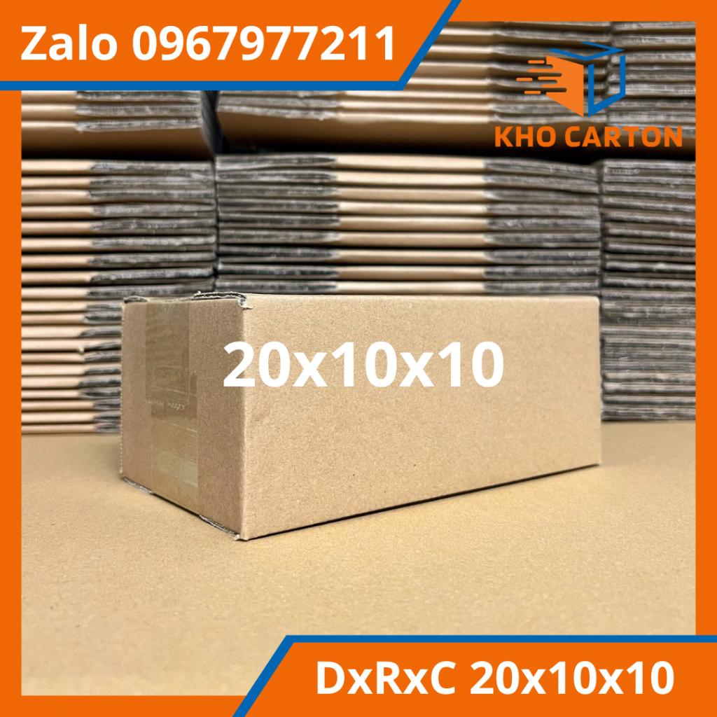10 hộp carton 20x10x10 - hộp đóng hàng, hộp ship cod 20x10x10 | Shopee ...
