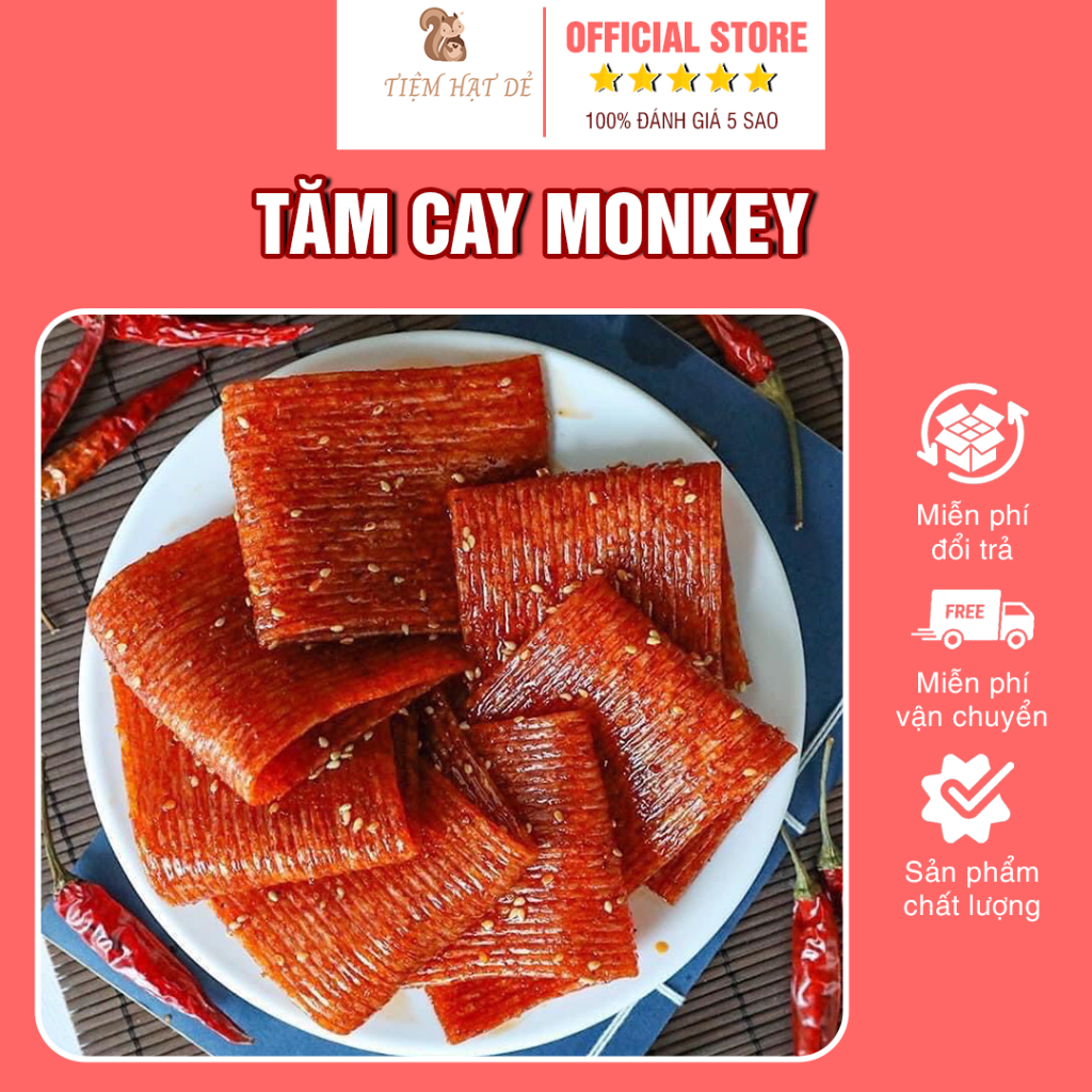 Tăm Cay Monkey Tiệm Hạt Dẻ - Que Cay Ăn Vặt Trung Quốc Được Tẩm Ướt Vị Đậm Đà, Cay Cay, Tê Tê ...