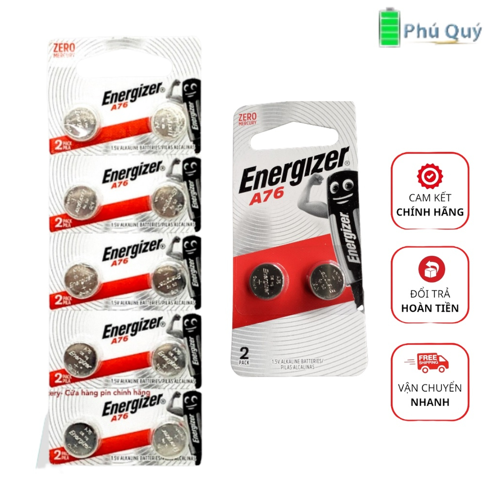 Vỉ 10 Viên Pin LR44 ( A76 ) ENERGIZER 1,5V - Hàng Chính Hãng | Shopee ...