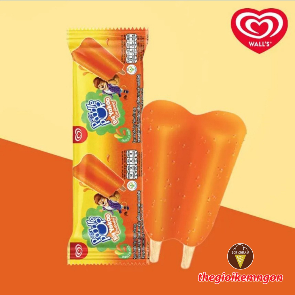 Kem cam đôi Wall's Paddle Pop Yakoo Orange 68ML | Shopee Việt Nam