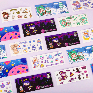 Set 4 tấm Sticker cô gái trong vũ trụ dễ thương DIY - MyNa Mart ...