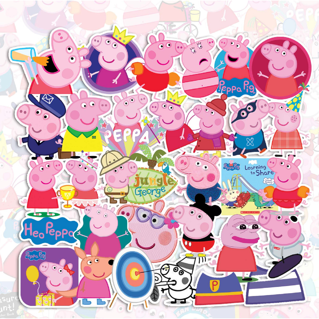 Sticker Heo peppa Dành Cho Thiếu Nhi STK279 | Nhãn Dán Nón Bảo Hiểm ...