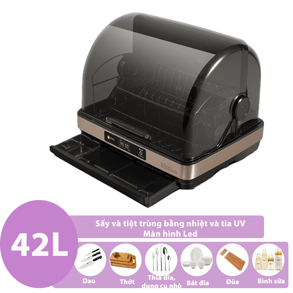 Máy sấy và tiệt trùng chén bát Gemhaus GH3000 42L, GH3300 52L, tiệt trùng bình sữa, sử dụng ...